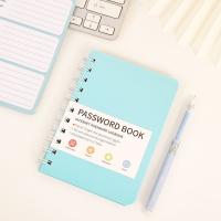 China Stationery Blue A6 Password Book Hard Cover Spiral Notebook Pocket Password Keeper for Students School Office Supplies for sale