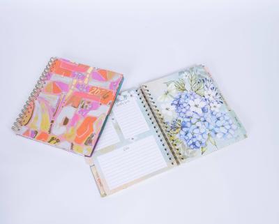 China Wholesale A5 Thread Sewing Spiral Bound Loose-Leaf Planner Notebook Custom Design Paper Cover 120 Sheets Office School Diary for sale
