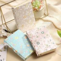 China Customizable A6 Retro Vintage Flower Fabric Hardcover Notebook School Student Stationery with Sewing Binding Line Blank Paper for sale