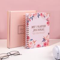 China Custom Design Prayer Journal Hardcover Planner Spiral Agenda Notebook Gratitude Diary Journal for sale