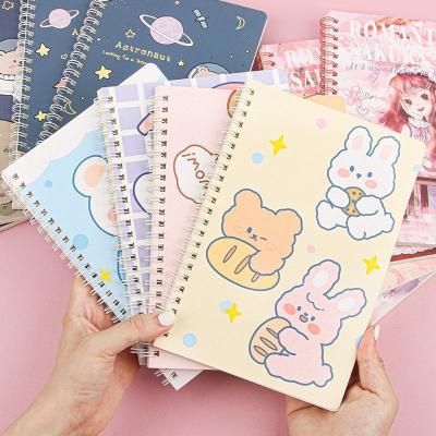 China High Value A5 & A3 Cute Creative Loose-Leaf Spiral Notebook PP Cover Student Horizontal Line Diary Paper for School Use for sale