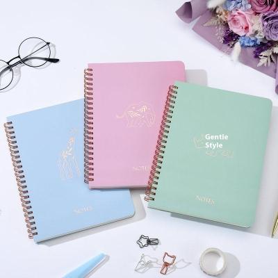 China High Quality Custom LOGO Spiral Eco-friendly Hardcover A5 Notebook for Student Office Use Promotional Paper Cover Diary First for sale