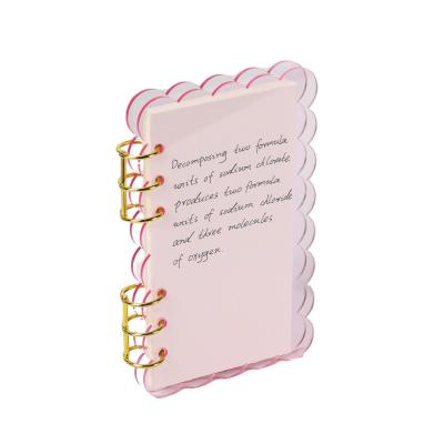 China Budget-Friendly A6 DIY Spiral Notebook Clear Transparent Dashboard Frosted PVC 6-Hole Acrylic Binder Loose-Leaf for School Use for sale