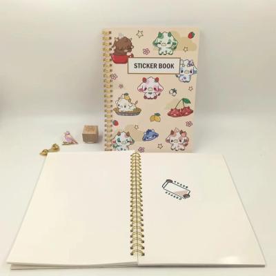 China Kawaii Aesthetic Customized Reusable Sticker Books for Collecting Album Stickers Organizer Book with Blank Release Paper for sale