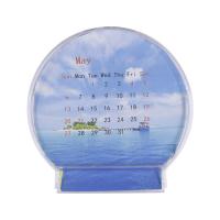 China Plastic Display Calender 2026 Yearly Desk Calendar Planner Desk Calendar Stand Case Crystal Advent Calendar Case for sale