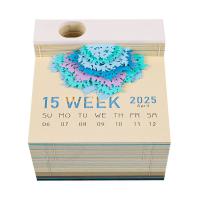 China Hot Selling 2026 Desk Calendar Custom Size Monthly Weekly Desk Calendar Novelty Gift Diy Paper Art 3D Calendar With Gift Box for sale