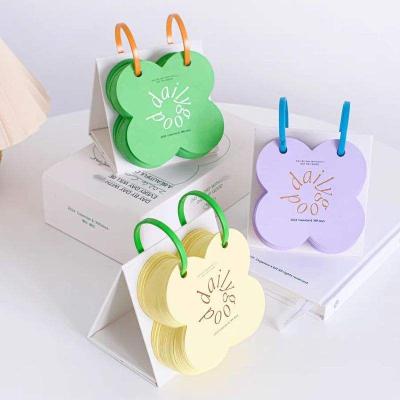 China Wholesale Custom Hardcover Creative Flower Mini Cute Small Size Calendars Desktop Desk Gift Promotion Spiral Calendar for sale