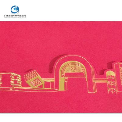 China Gold-embossed school admission notices on cardboard for sale