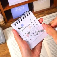 China Custom logo Printed Pocket Spiral Bound Advertising Office Desktop Calendar with Sticky Notes for sale