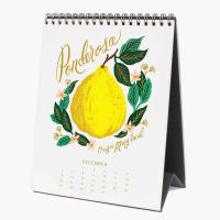 China OEM Private Label Printed Desktop Standing Flip Table Spiral Monthly Desk Table Calendar for sale