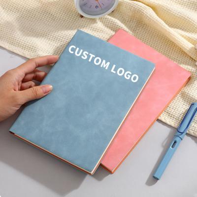 China Custom Hot Selling Soft Leather Notebook Creative Daily Notebook Colorful Exercise Book Meeting Notebook for Students for sale