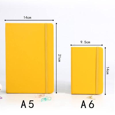 China Custom Printed Logo Colour Business Note Book A5 A6 Pu Leather Cover Glossy Daily Planner Journal Notebook for Promotion Gifts for sale