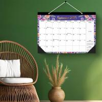 China 2027 Custom 18 Mouth English Creative Simple Metal Double Coil Wall Calendar for Planning and Organizing Your Home and Office for sale