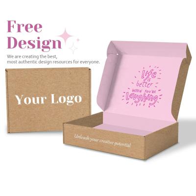 China Custom Attractive Price Hot Sale Kraft Portable Biodegradable Environmental Compostable Corrugated Packaging Clothing Mailer Box for sale