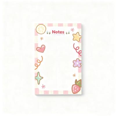 China Custom Logo 4x6in Sticky Notepad - 50 Sheets Bulk Memo Pads Recycled Paper Free Branding Proof for Corporate Gift Sets for sale