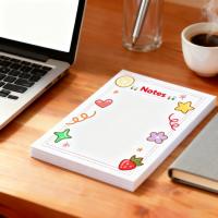 China Custom Logo 4x6in Sticky Notepad - 50 Sheets Bulk Memo Pads Recycled Paper Free Branding Proof for Corporate Gift Sets for sale