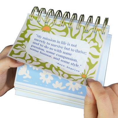 China Custom Printing 365 Day Perpetual Creative Mini Daily Quote Inspirational Desk Top Calendar for sale