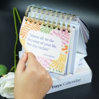 China Custom Printing 365 Day Perpetual Creative Mini Daily Quote Inspirational Desk Top Calendar for sale