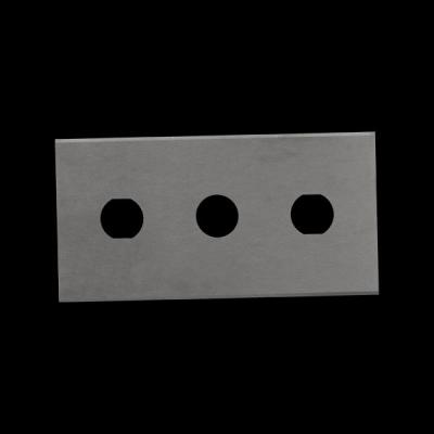 China Tungsten Carbide Slitter Blades 3 Hole Thin 43*22*0.2/0.3/0.4/0.35mm for sale