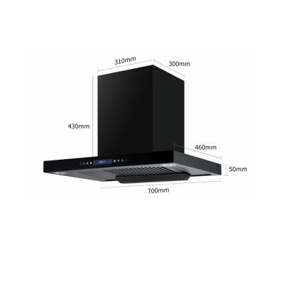 China Kitchen Exhaust T Shape Chimney Hood 800mm 850mm for sale