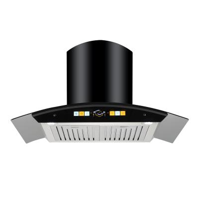 China Black Cooker Curved Glass Cooker Hood 90cm 70cm 80cm 60cm for sale