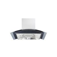 China Low Noise Electric Glass Arc Shaped Chimney Hood with App Control for sale