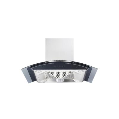 China Low Noise Electric Glass Arc Shaped Chimney Hood with App Control for sale