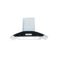 China Stainless Steel Glass Arc Chimney Hood with Copper Motor Low Noise Function 18-20 m3/min Air Exhaust Rate for sale