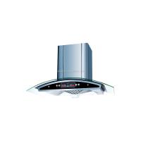 China Stainless Steel Glass Arc Chimney Hood Electric Wall Mounted Range Hood Low Noise Function 183W 18-20 m3/min for sale