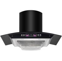 China Electric Arc Glass Chimney Hood Stainless Steel Housing App Controlled Kitchen Range Hood for sale