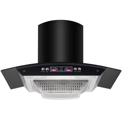 China Electric Arc Glass Chimney Hood Stainless Steel Housing App Controlled Kitchen Range Hood for sale