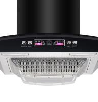 China Electric Arc Glass Chimney Hood Stainless Steel Housing App Controlled Kitchen Range Hood for sale
