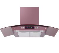 China Electric Wall Mounted Stainless Steel Glass Arc Chimney Hood with Low Noise App Control for sale