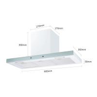 China 18/20m3/Min T Shape Chimney Hood 30 Inch Range Hood Customized for sale