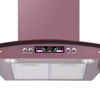 China Electric Wall Mounted Stainless Steel Glass Arc Chimney Hood with Low Noise App Control for sale