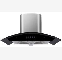 China Stainless Steel Glass Arc Chimney Hood with Low Noise Electric Power Source Copper Motor for sale