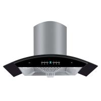 China 1200 cfm Chimney Cooker Hood Extractor Island Glass Arc Shaped for sale