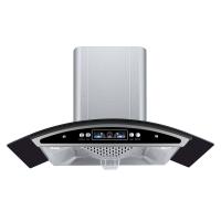 China Wall Mounted Kitchen Arc Glass Chimney Hood Copper Motor OEM for sale