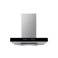 China Modern Glass Stainless Steel T Shape Chimney Hood Low Noise Wall Mounted Range Hood Kitchen Extractor for sale