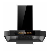 China Glass Stainless Steel T Shape Chimney Hood Electric Range Hood 220V for sale
