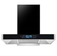 China Low Noise Electric T Shape Chimney Hood Glass Stainless Steel App Controlled 183W 220V for sale