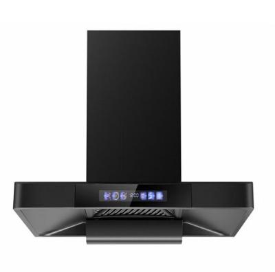 China Elegant Glass Stainless Steel T Shape Kitchen Hood Wall Mounted Range Hood for sale