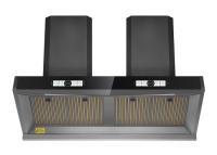 China 75m3/min Suction Power Touch Panel Commercial Range Vent Hood With Baffle Filter Double Motors CY180-B for sale