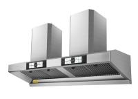 China 200 Air Outlet 0.70mm Electric AC Baffle Filter 75m3/min Suction Commercial Range Hood With Oil Fume Separation TY180 for sale