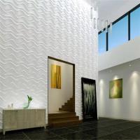 China White Interior 3D Wall Panels Smooth Surface PVC Cladding Sheets for sale