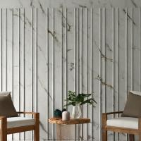 China White Marble Printed Pvc Wall Panels Cladding Water Resistance for sale