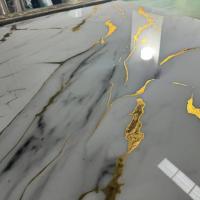 China Recycled PVC Marble Sheet Waterproof Core Mold-Proof For Basement & Garage Walls for sale