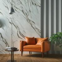 China White Marble Printed Pvc Wall Panels Cladding Water Resistance for sale