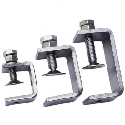 China 304 Stainless Steel Metal Welding Parts Adjustable C Channel Strut Beam Clamp for sale