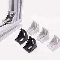 China 90 Degree Gusset Die Cast Zinc Inside Corner Connector For 30/40 Extrusion Aluminum Profiles for sale